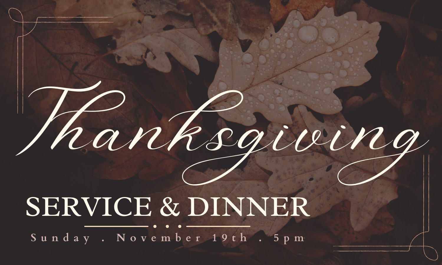 Thanksgiving Service & Dinner - Holy Trinity Presbyterian Church